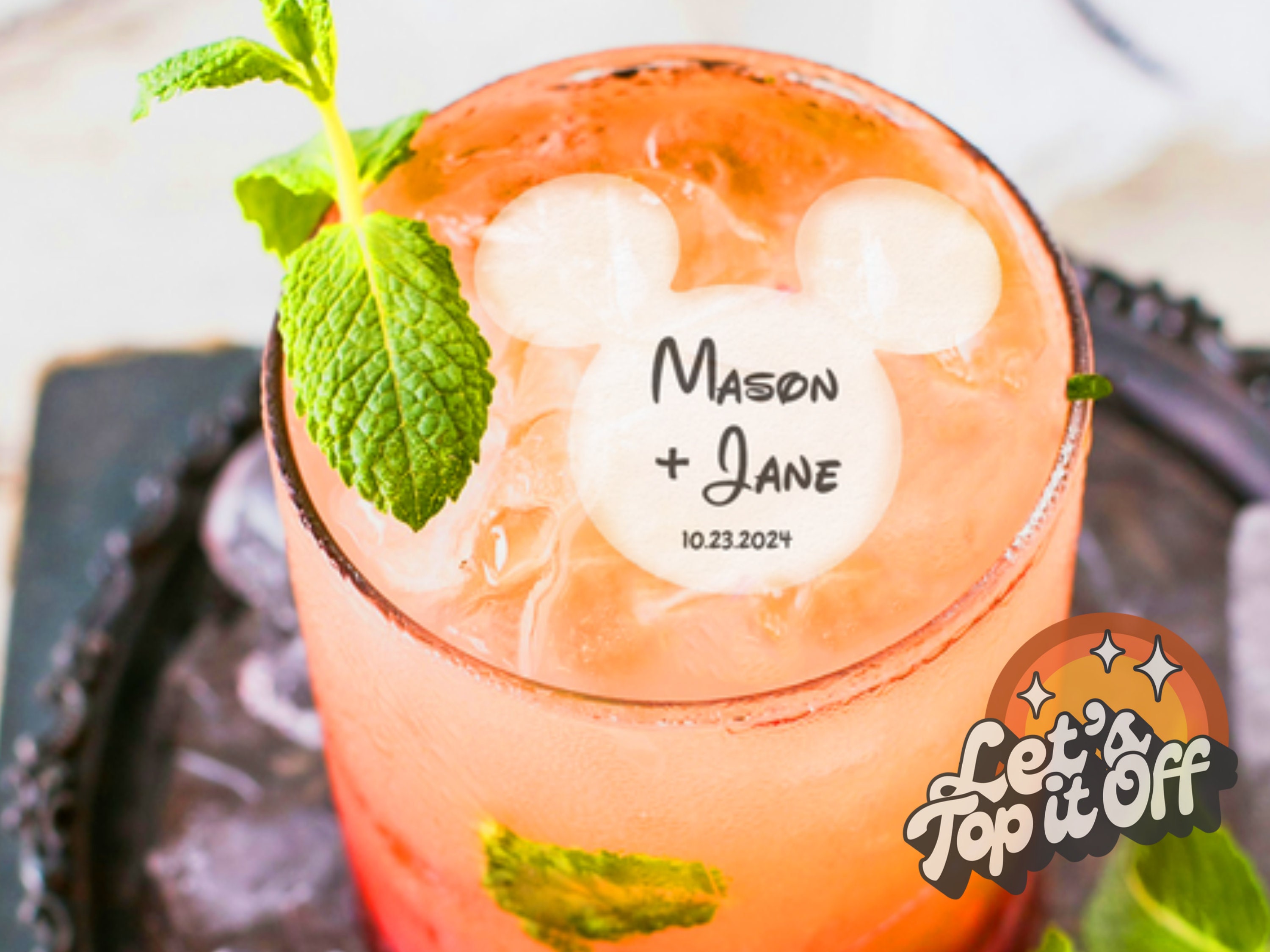 Edible Drink Toppers - Mickey Mouse PRECUT Custom Image Cocktail Topper ...