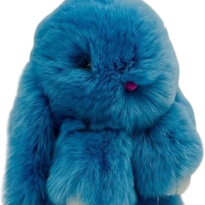 Fluffy Bunny Rabbit Keychain - Etsy