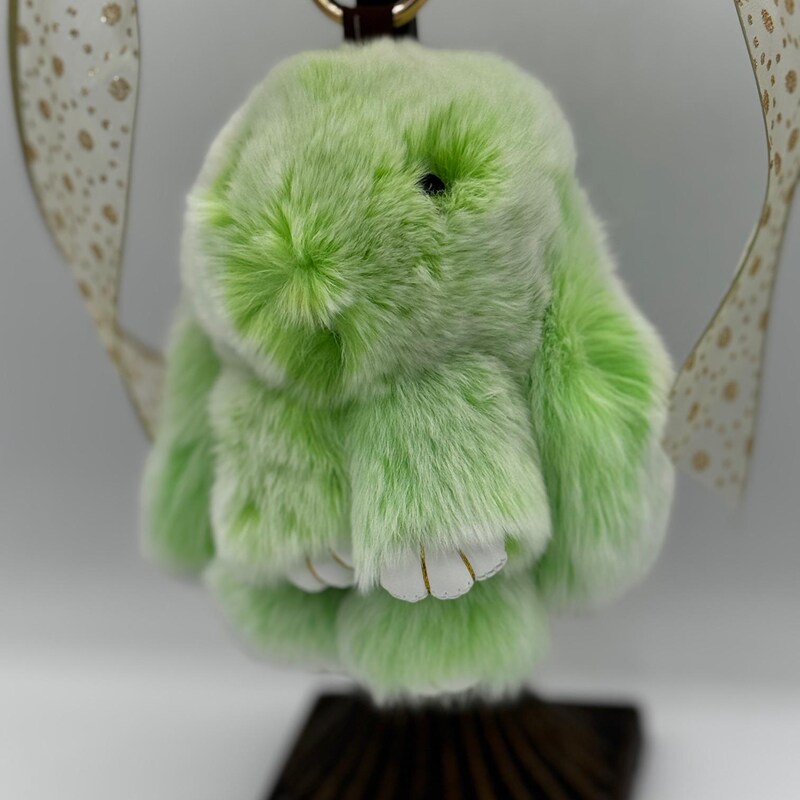 Rex Rabbit Fur Keychain - Etsy