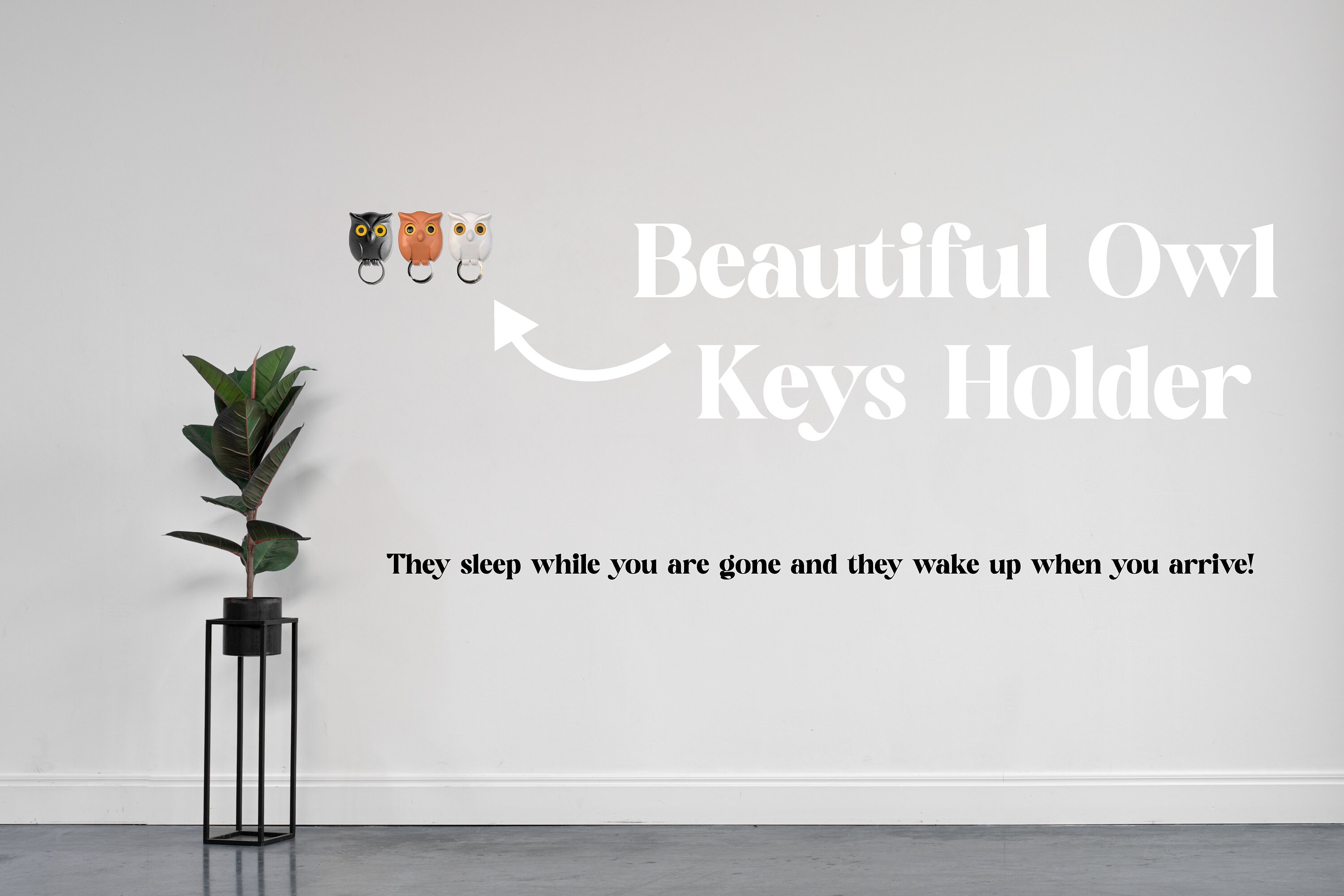 Blinking Owl Magnetic Key Hooks: Functional, Adorable Wall Decor and ...