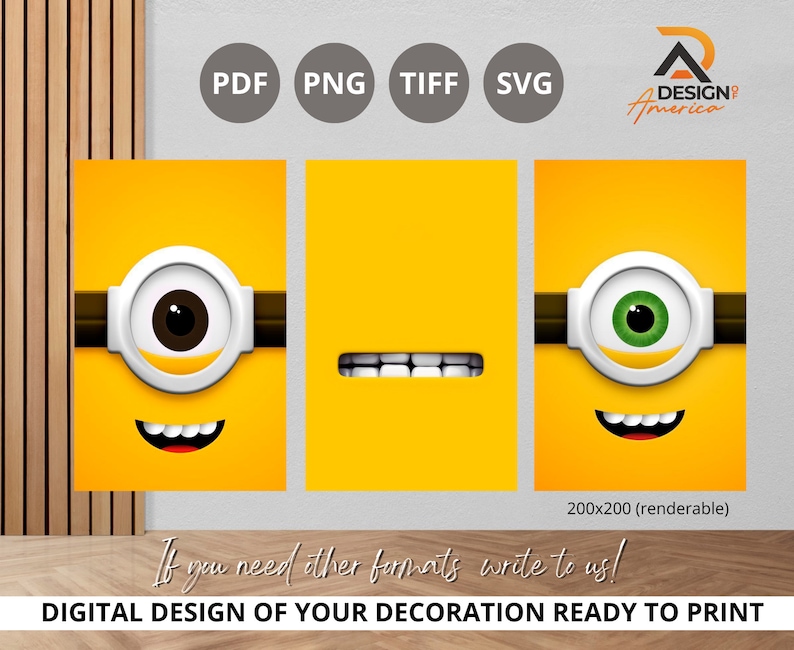 Backdrop Minions - Minions Birthday Party Decor, Minions Cutout Decor ...
