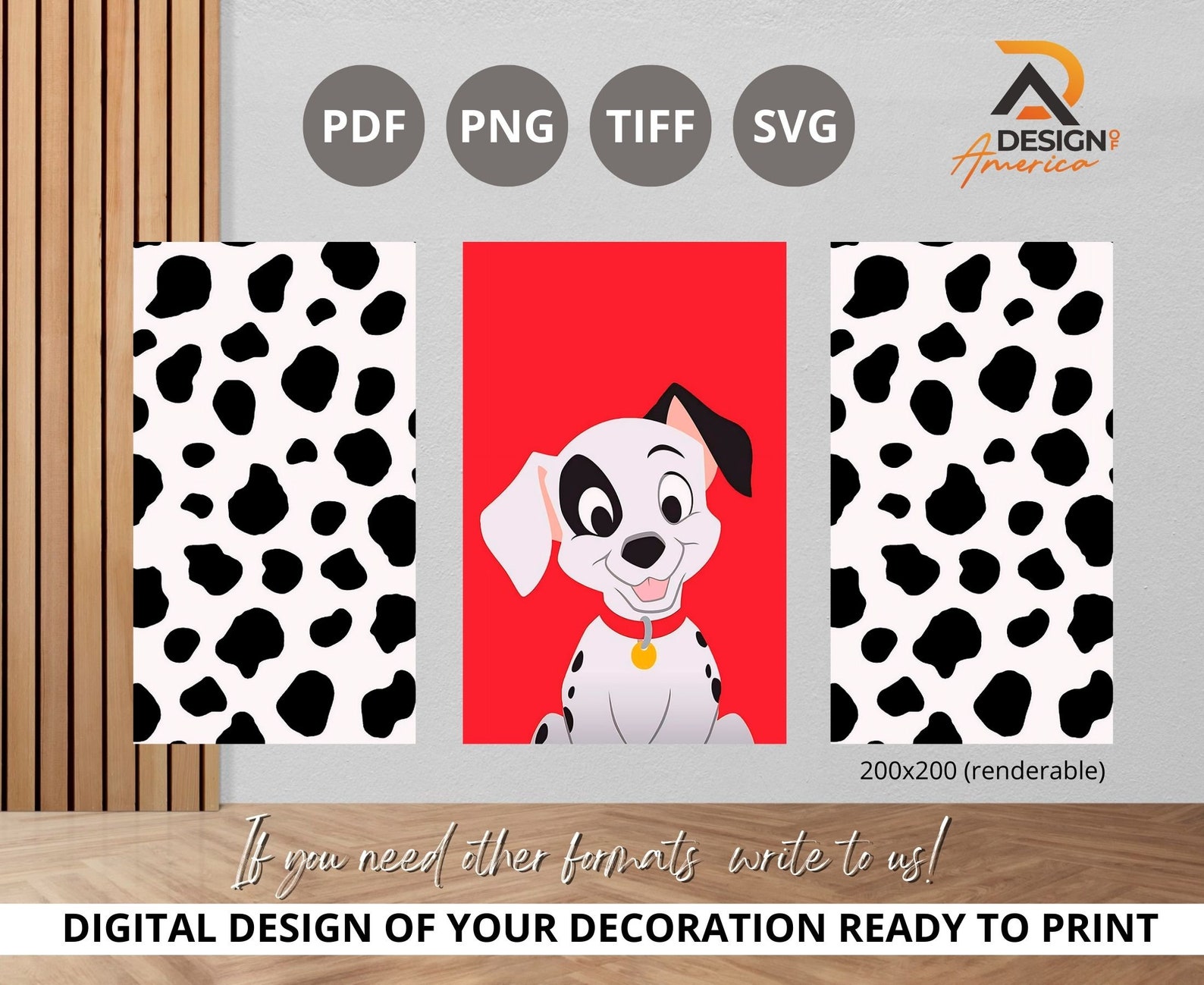 Backdrop 101 Dalmatians - 101 Dalmatians Birthday Party Decor, 101 Dalmatians Cutout Decor ...