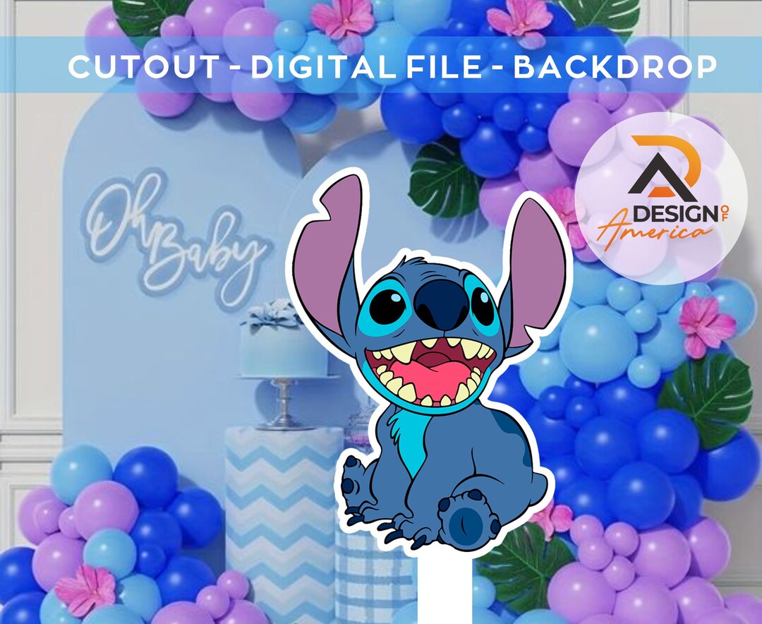 Lilo and Stitch Cutout, Lilo and Stitch Big Decor, Party Decoration ...
