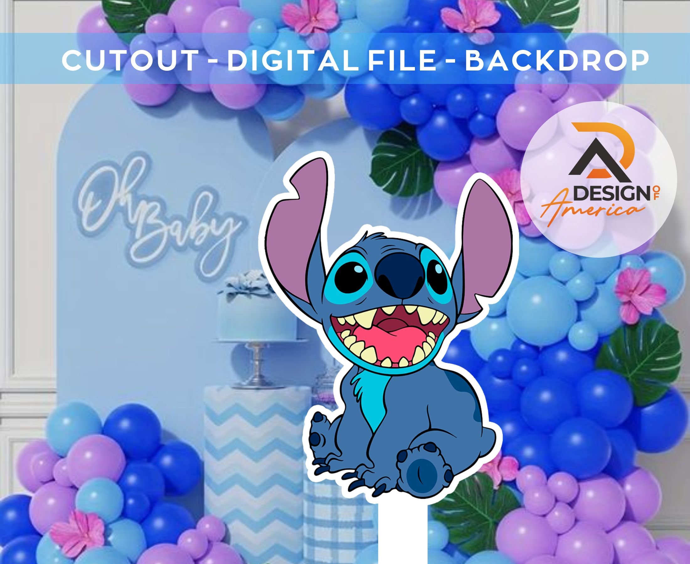 Lilo and Stitch Cutout, Lilo and Stitch Big Decor, Party Decoration ...