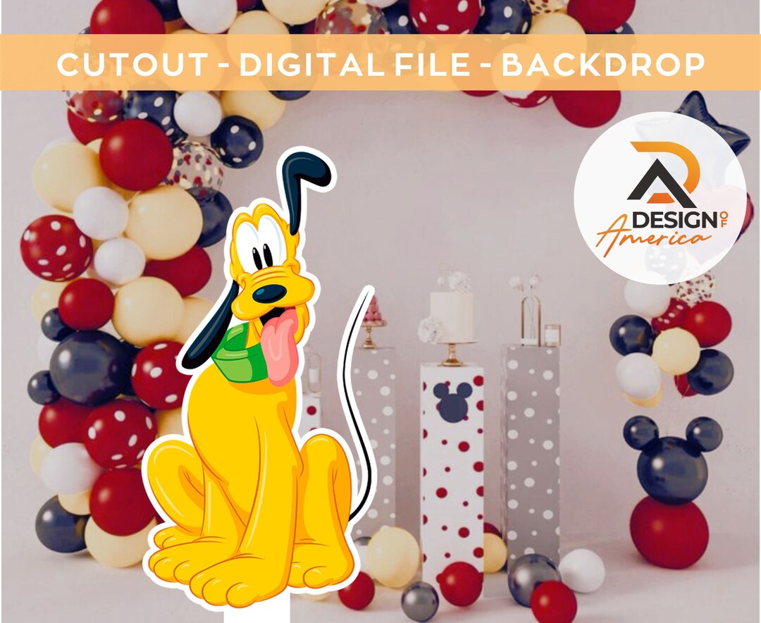 Pluto - Mickey Mouse Cutout, Large Cake Mouse Background Decoration ...
