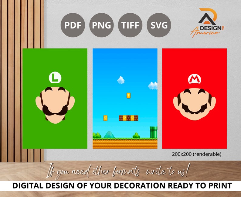 Backdrop Super Mario Bros - Super Mario Bros Birthday Party Decor ...