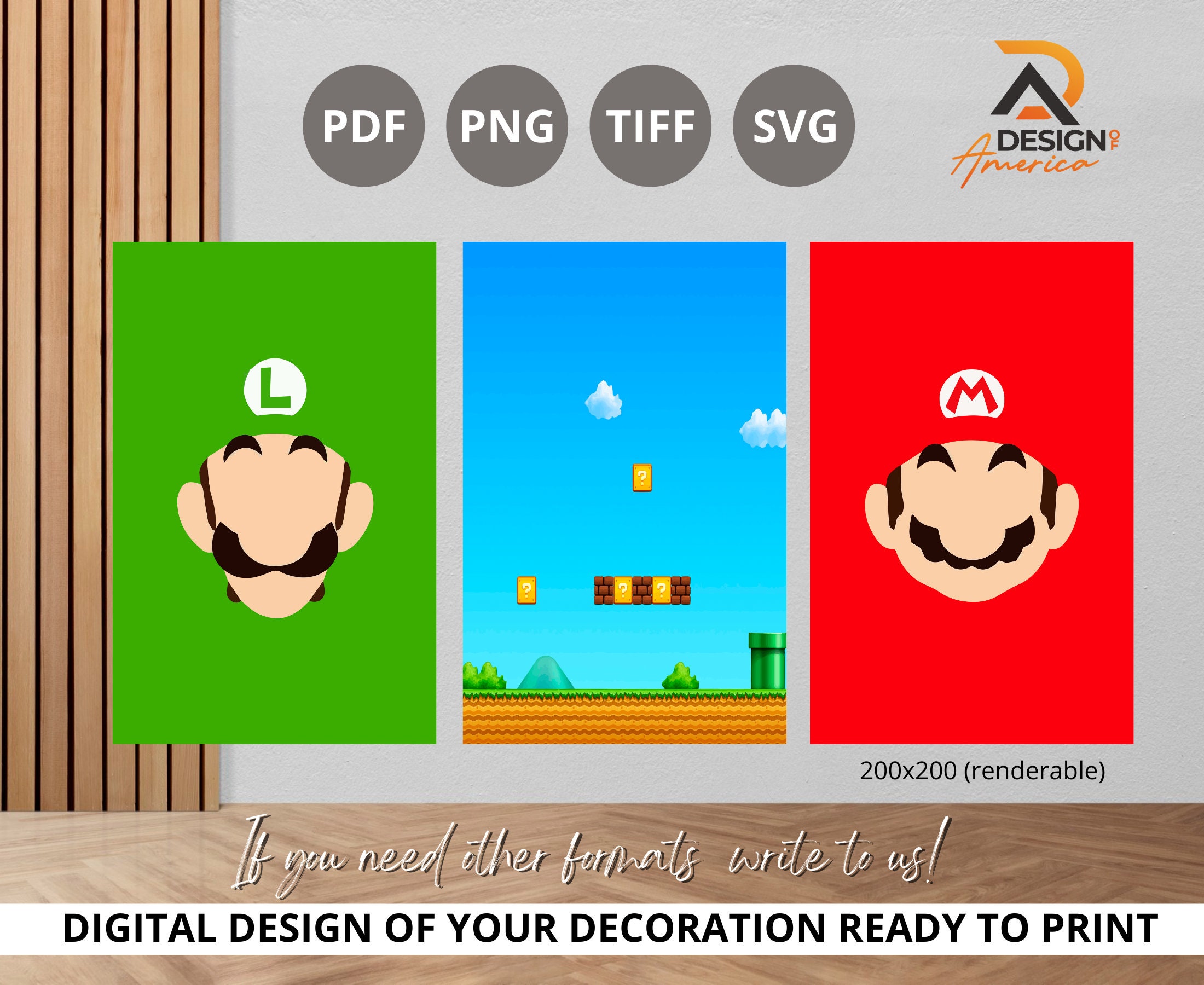 Backdrop Super Mario Bros - Super Mario Bros Birthday Party Decor ...