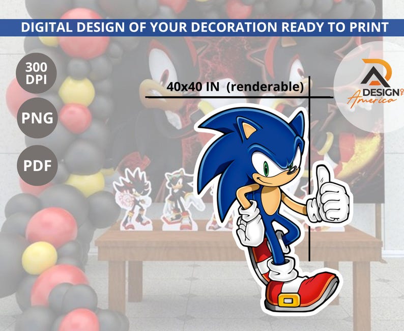 Sonic Character Cardboard Cutouts - Shadow Party Decorations - Take ...