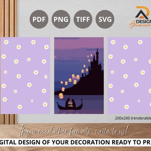 Backdrop Tangled Rapunzel - Tangled Rapunzel Birthday Party Decor ...