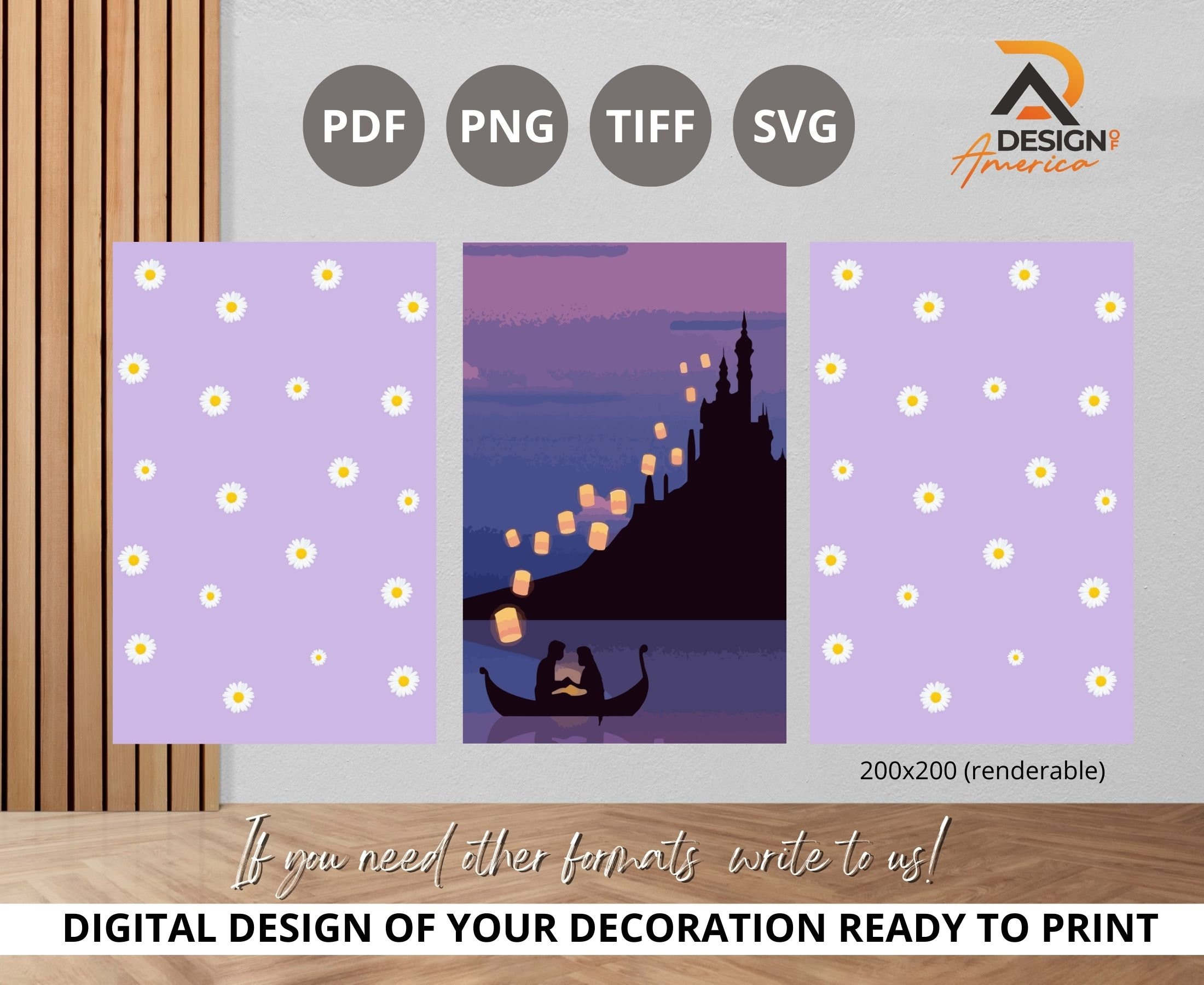 Backdrop Tangled Rapunzel - Tangled Rapunzel Birthday Party Decor ...