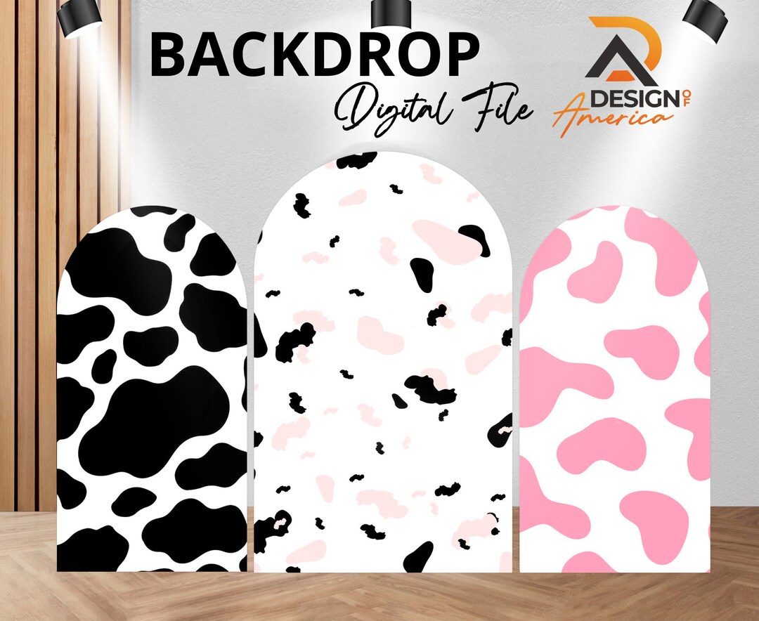 Backdrop Cow - Cow Birthday Party Decor, Cow Cutout Decor Digital ...
