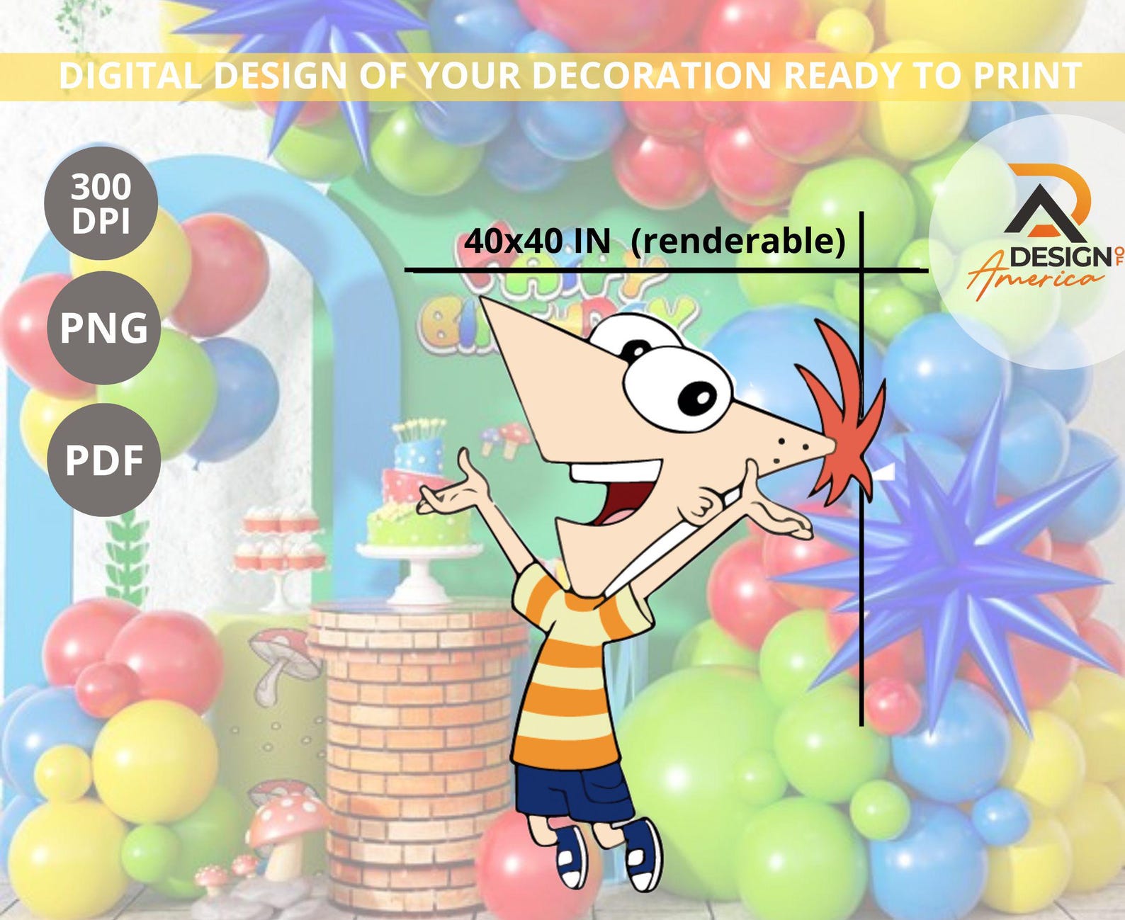 Phineas and Ferb - Cutout, Phineas and Ferb Party Decoration Theme ...