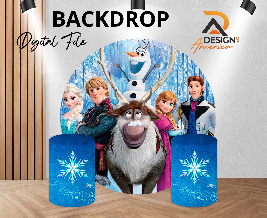 Backdrop Frozen - Frozen Birthday Party Decor, Frozen - Frozen Cutout ...