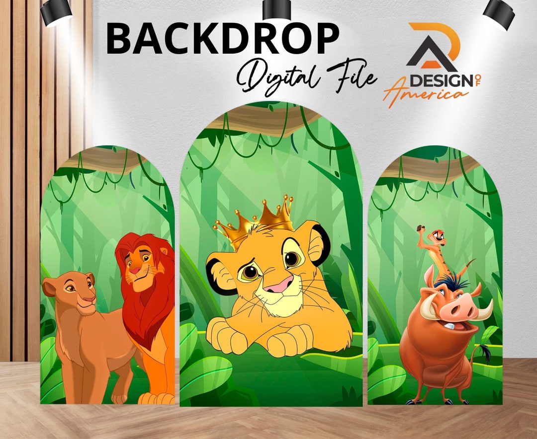 Backdrop the Lion King - Simba Birthday Party Decor, Cutout Decor ...