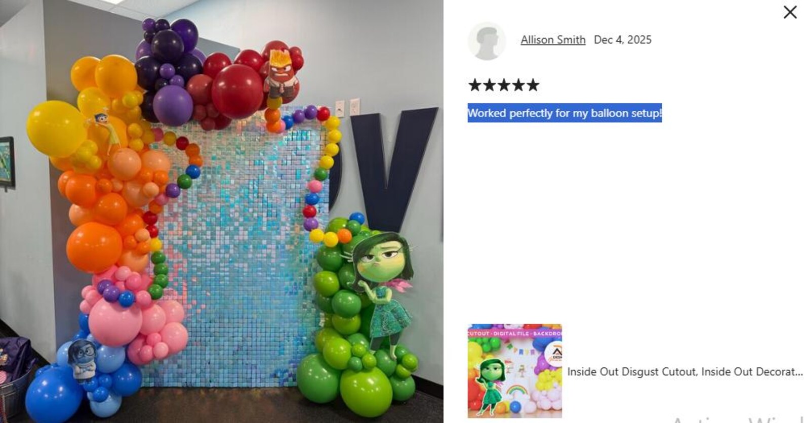 Joy From Inside Out Cutout, Inside Out Decor, Inside Out Decor Theme ...