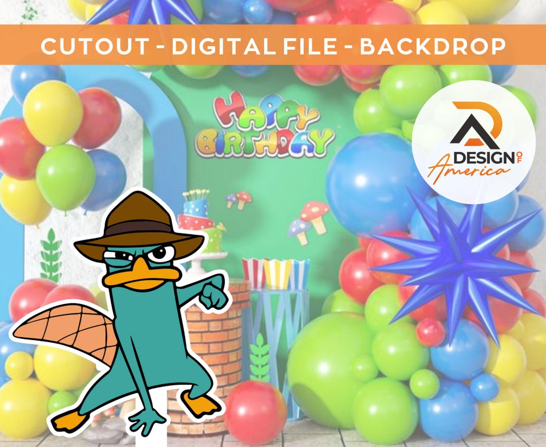 Perry the Platypus Phineas and Ferb Cutout, Phineas and Ferb Party ...