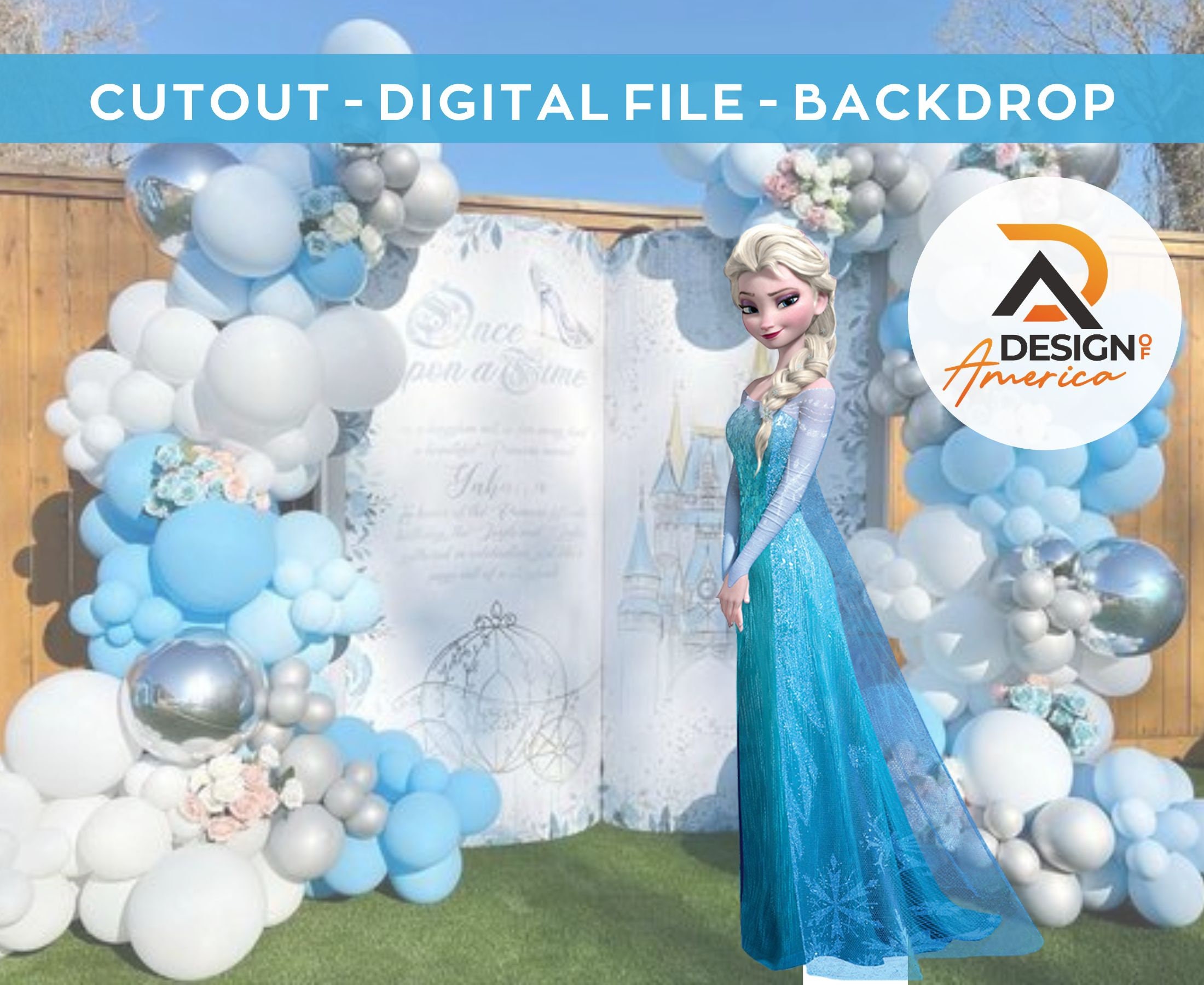Frozen, Cutout, Elsa Party Decoration Theme, Birthday Party, Stand up ...