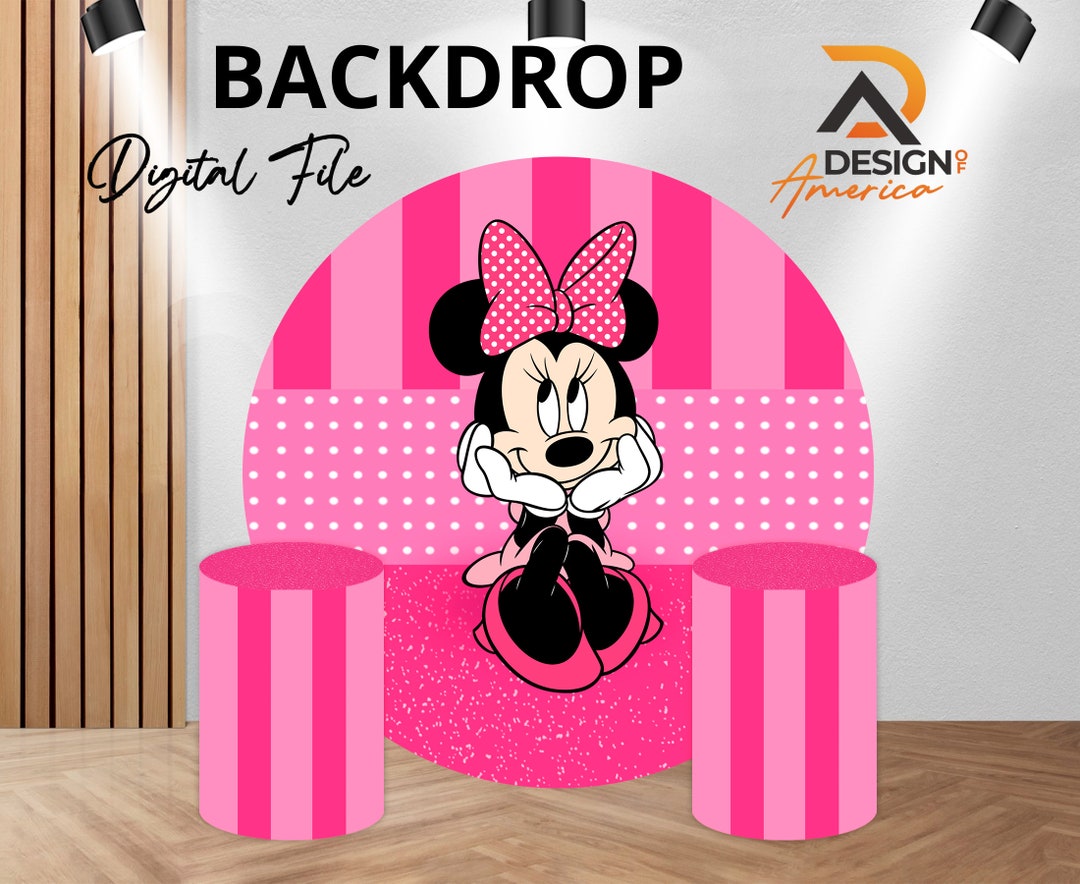 Backdrop Minnie Mouse - Minnie Cutout Decor Digital Download - Birthday ...
