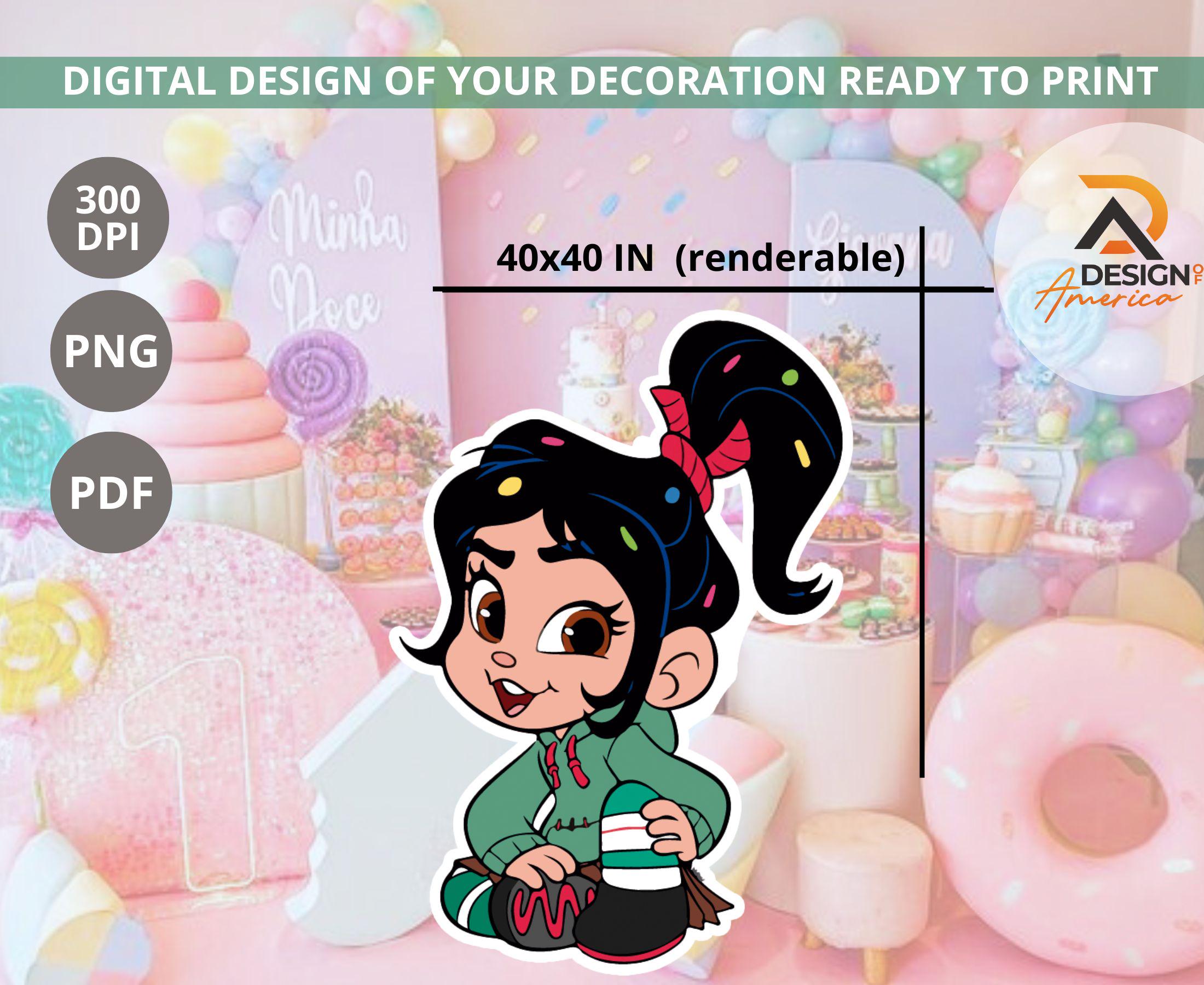 Vanellope - Wreck-it Ralph - Cutout, Party Decoration Theme, Birthday ...