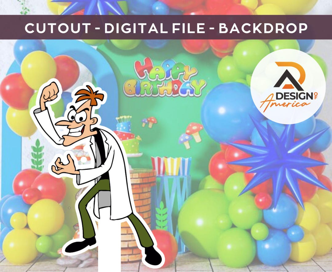 Dr. Doofenshmirtz - Phineas and Ferb - Cutout, Phineas and Ferb Party ...