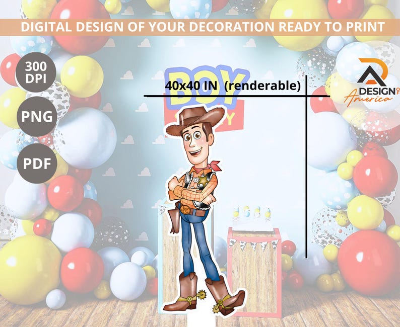 Toy Story Cutout, Toy Story Cutout Decor, Woody Toy Story Party ...