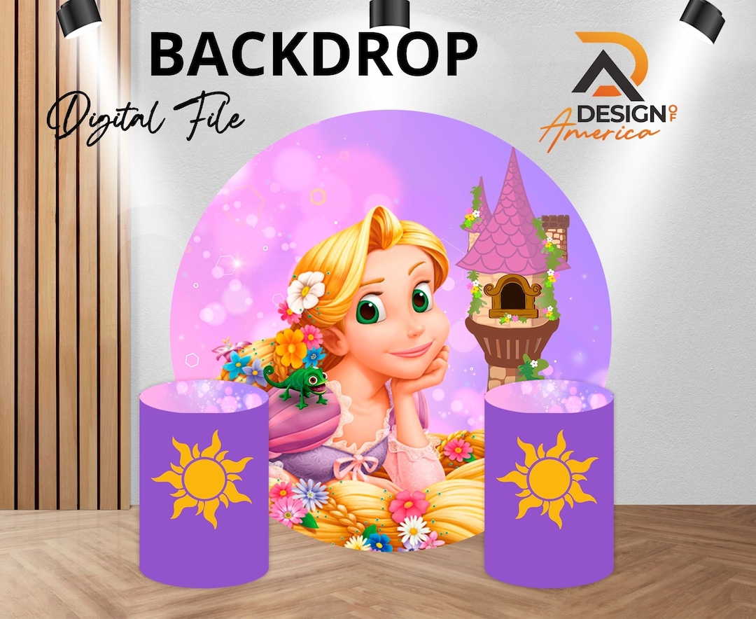 Backdrop Rapunzel Tangled- Rapunzel Tangled Birthday Party Decor ...