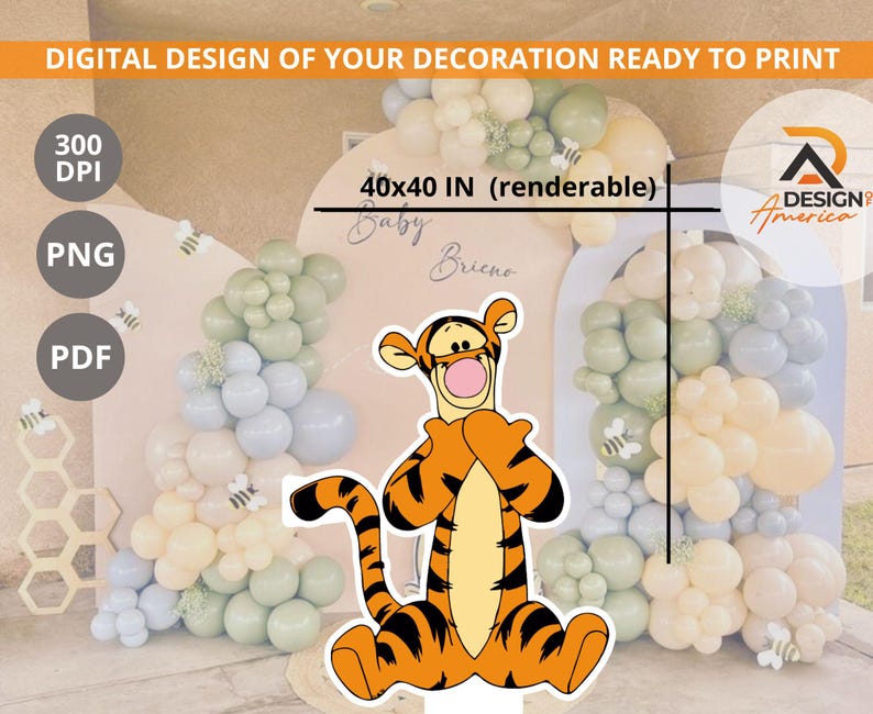 Tiger - Winnie Pooh Cutout, Winnie Pooh Decoration, Decoration Theme ...
