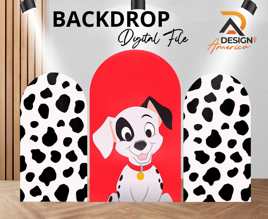 Backdrop 101 Dalmatians - 101 Dalmatians Birthday Party Decor, 101 ...