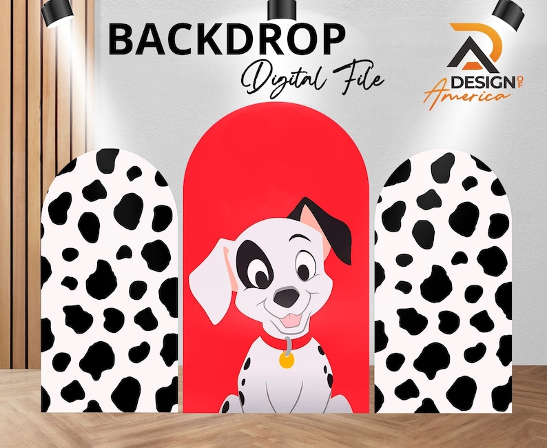 Backdrop 101 Dalmatians - 101 Dalmatians Birthday Party Decor, 101 ...