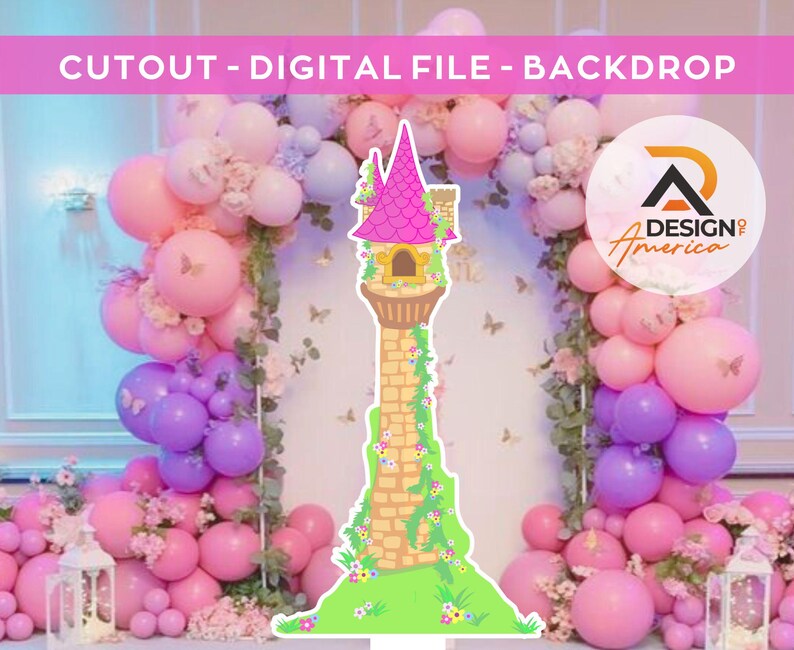 Disney Tangled Castle, Rapunzel Castle Decorations, Purple Castle Theme ...