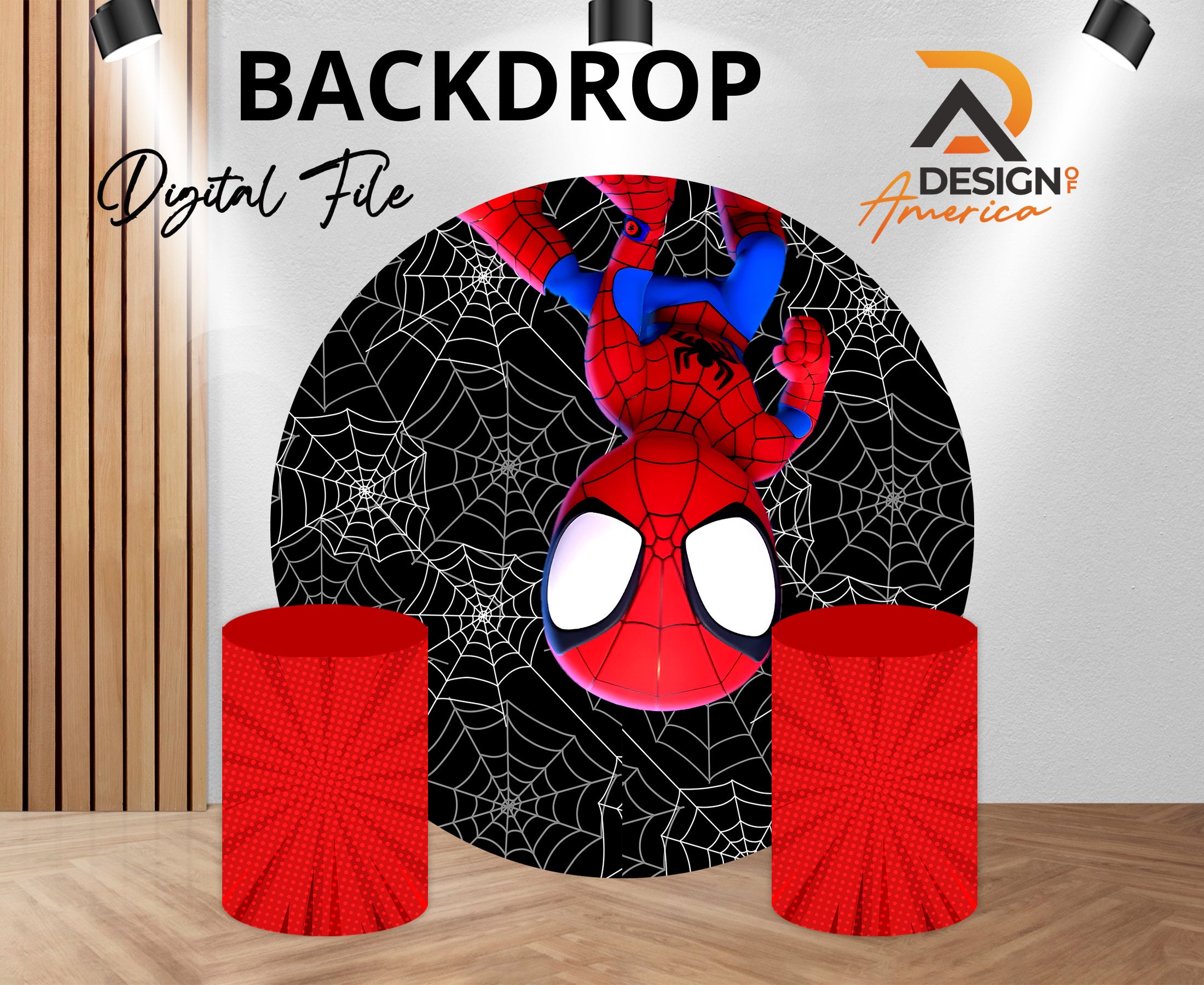 Spiderman Backdrops Prop Cutout Bundle Template Party Decor Business ...
