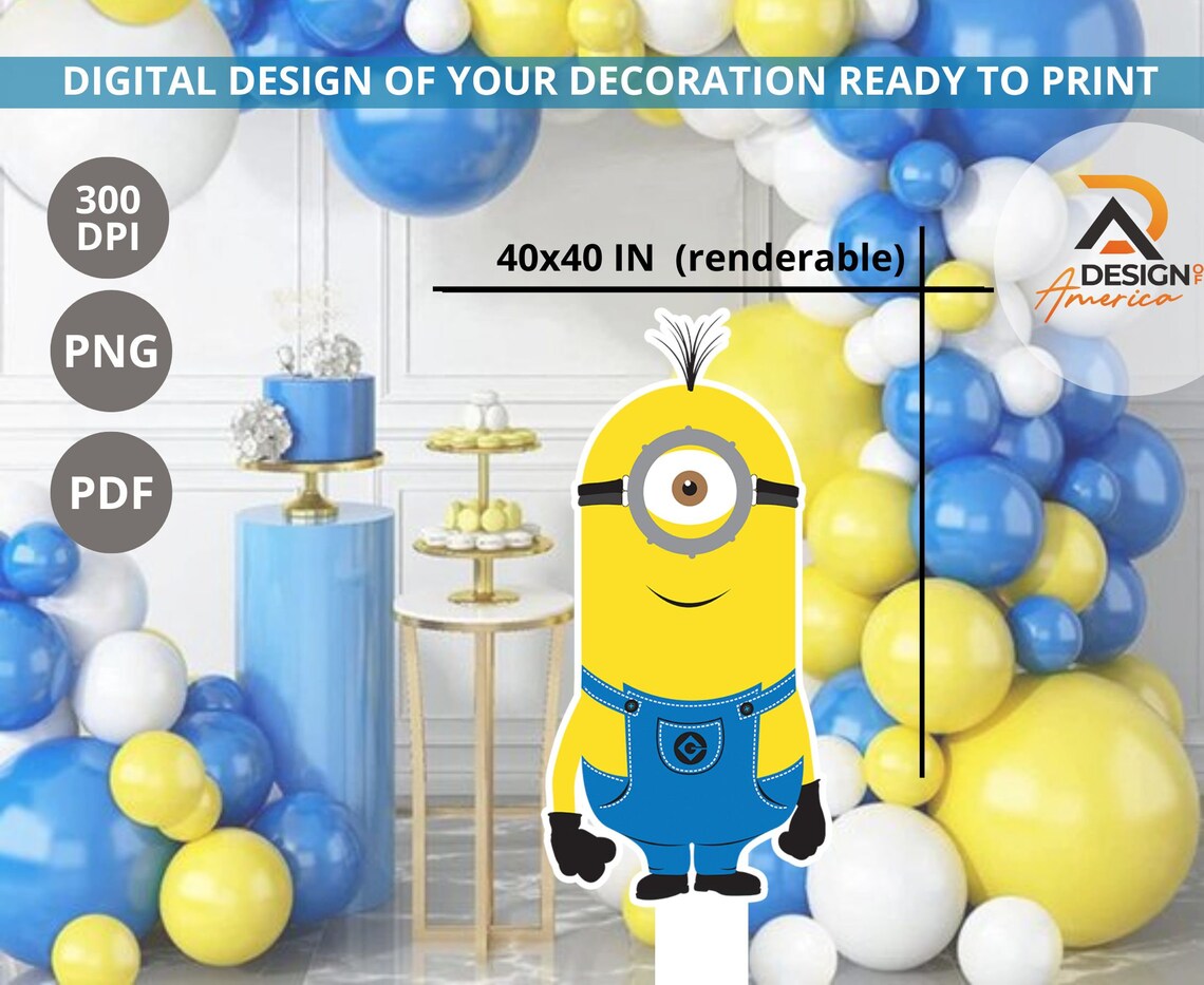 MINIONS Instant Digital Download, Large Cutouts, Birthday Party ...