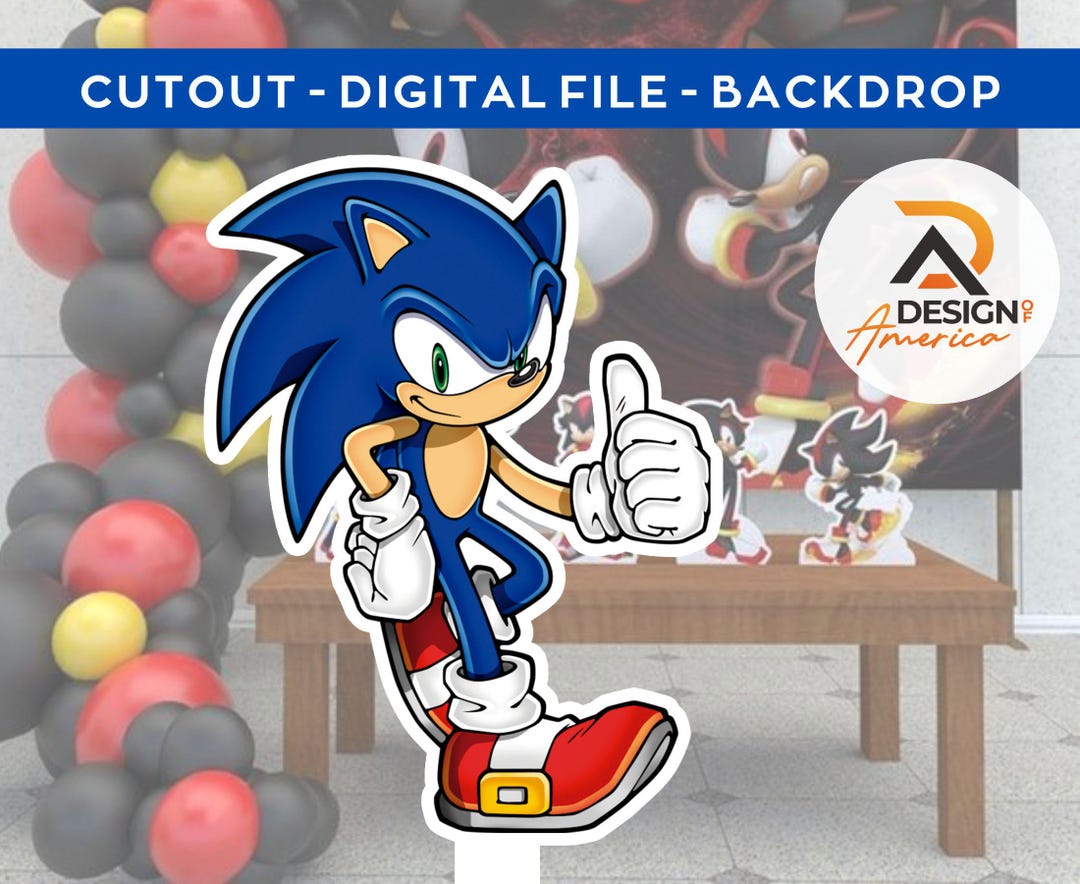 Sonic Character Cardboard Cutouts - Shadow Party Decorations - Take ...