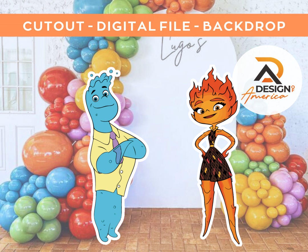 Elemental - Cutout, Party Decoration Elemental Theme, Birthday ...