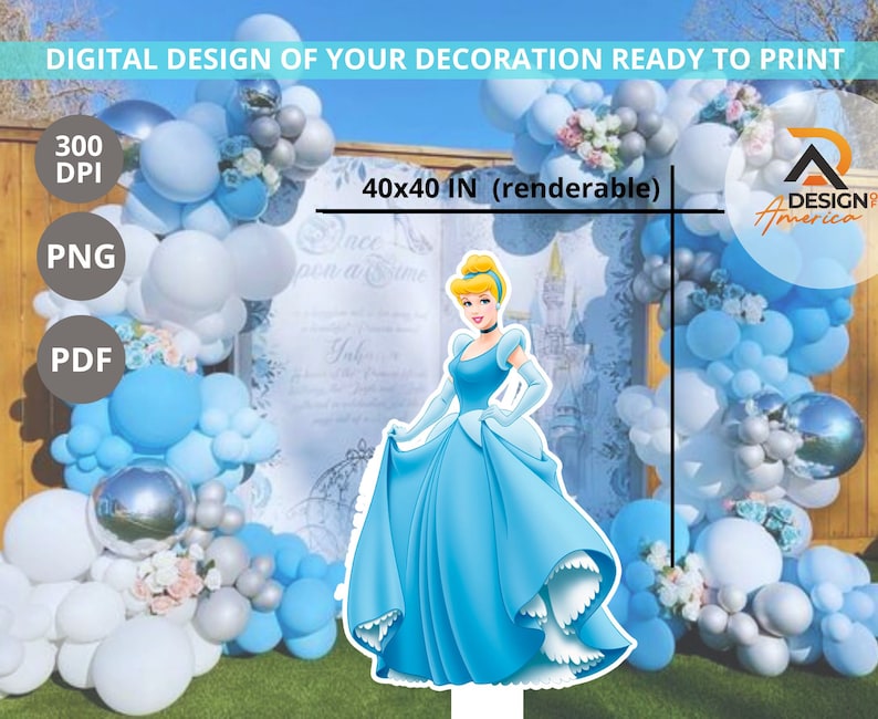 Cinderella, Cutout, Cinderella Party Decoration Theme, Birthday Party ...