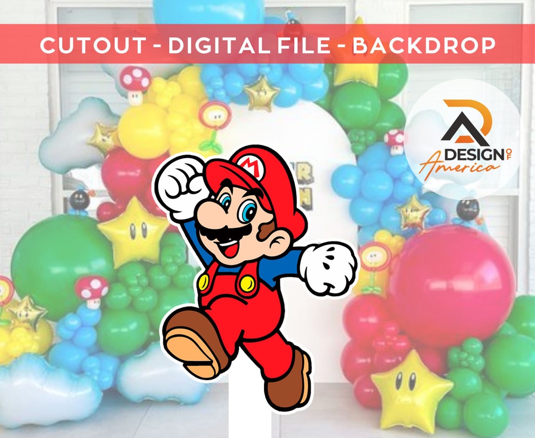Super Mario Bros - Cutout, Super Mario Bros Party Decoration Theme ...