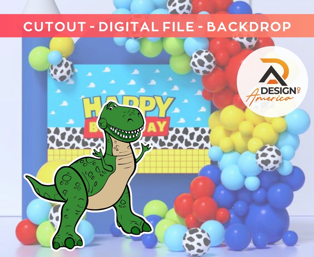 Toy Story Rex Decoration, Toy Story Rex Theme Decoration, Birthday ...