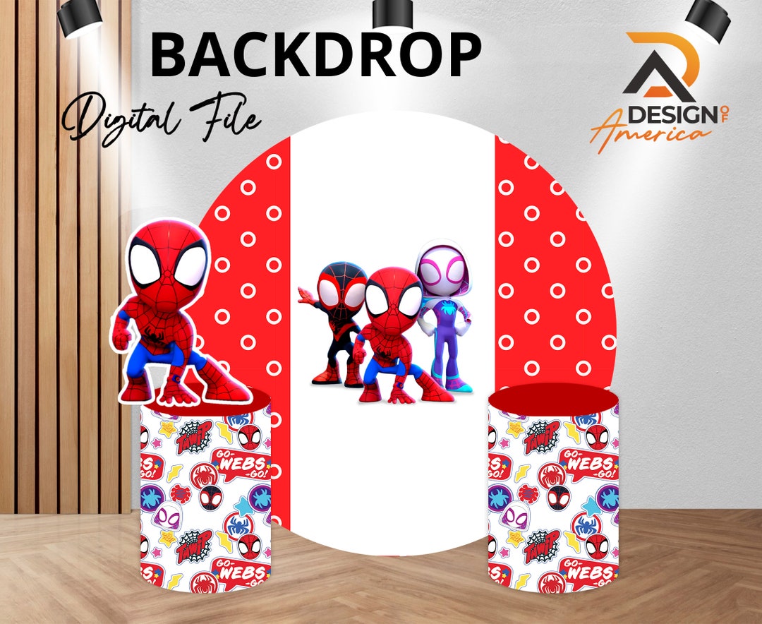 Backdrop Spidey- Spidey Birthday Party Decor, Cutout Decor Digital ...