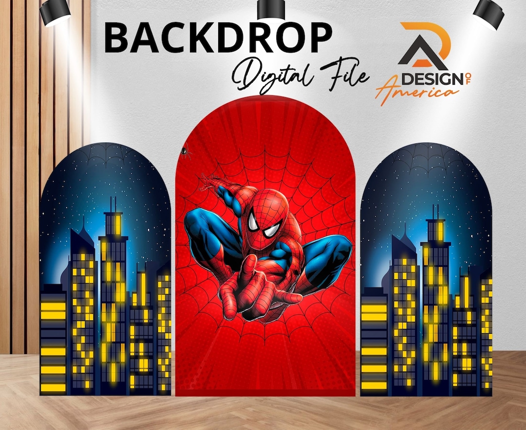 Backdrop Spiderman - Birthday Party Decor, Spiderman Cutout Decor ...