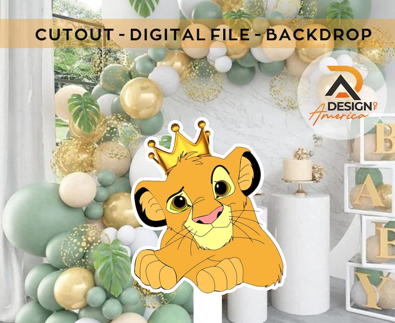 Lion King Cutout, Lion King Decoration, Lion King Simba and Lana Party ...