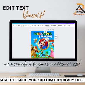 Super Mario Birthday Welcome Sign Boy Mario Bros Birthday Party ...