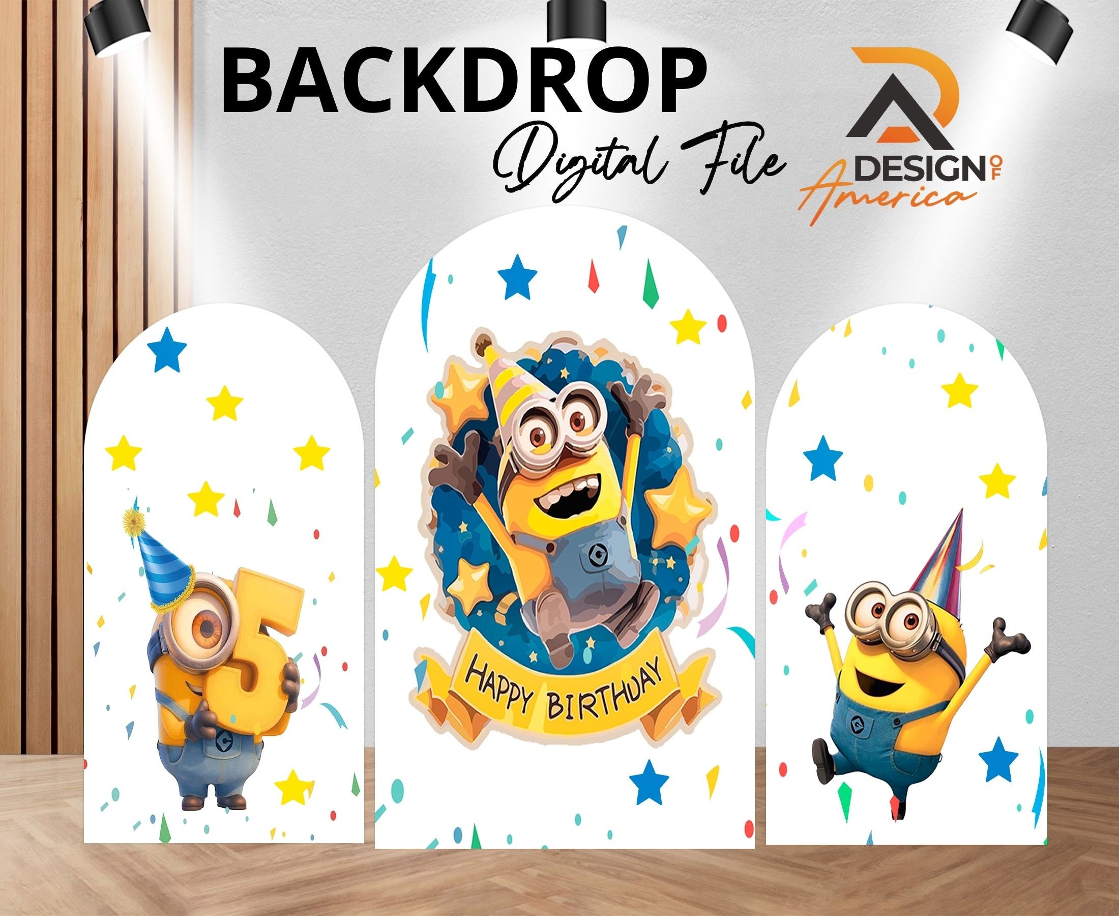 Backdrop Minions Minions Cutout Decor Digital Download Birthday Party ...