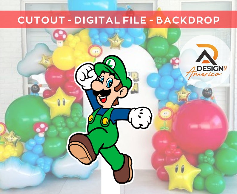 Super Mario Bros Cutout, Super Mario Bros Party Decoration Theme ...