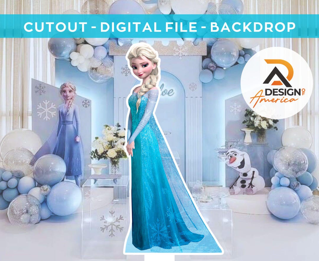 Frozen, Cutout, Elsa Themed Party Decorations, Birthday Party, Standing ...