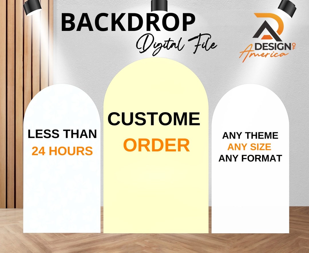 Custome Order Backdrop- Birthday Party Decor, Cutout Decor Digital ...