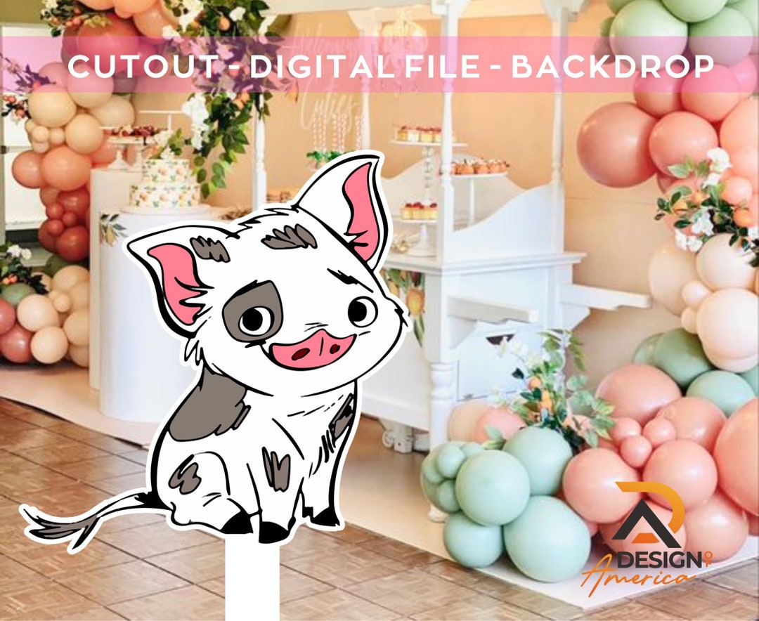 Pua Moana Cutout, Moana Cutout Decoration, Moana Party Decoration ...
