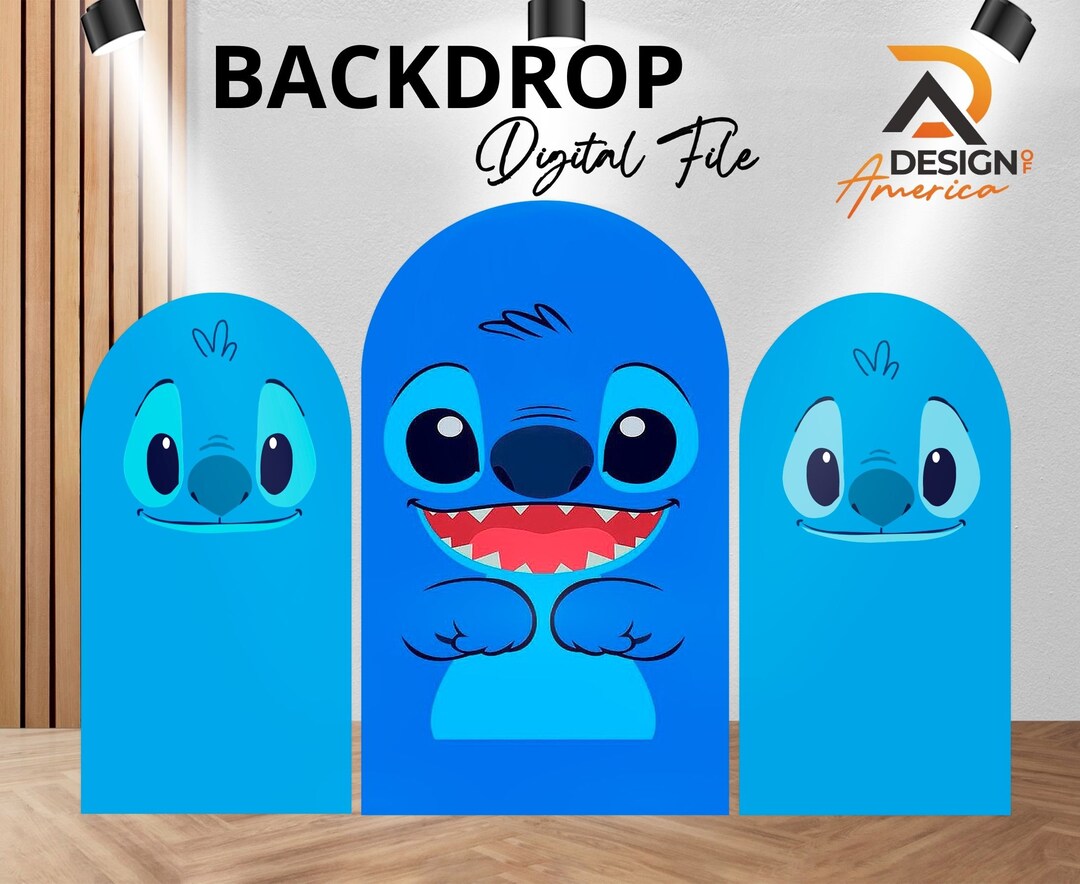 Backdrop Stitch - Stitch Birthday Party Decor, Stitch Cutout Decor ...