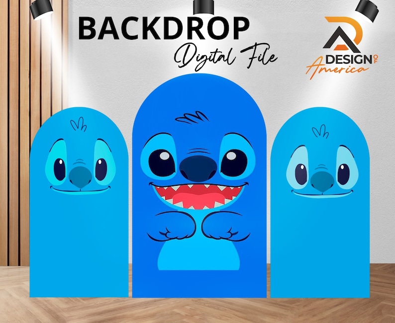 Backdrop Stitch Stitch Birthday Party Decor, Stitch Cutout Decor ...