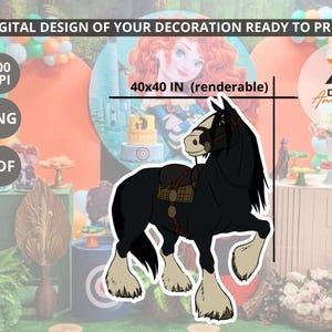 Angus - Princess Merida Instant Digital Download, Large Cutouts ...