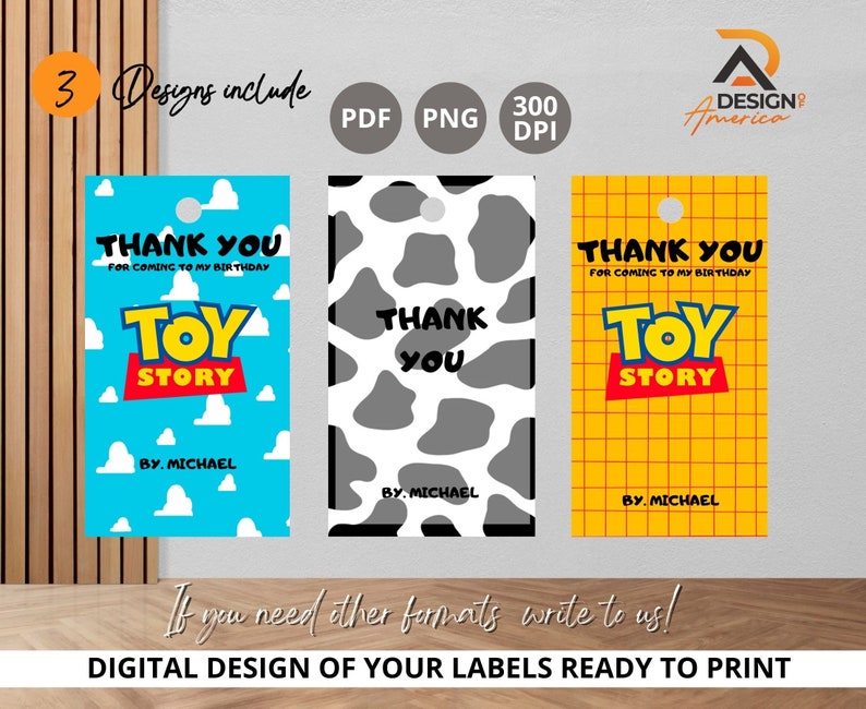 Editable Toy Story Favor Tag | Printable Birthday Gift Tag | Kids Party ...
